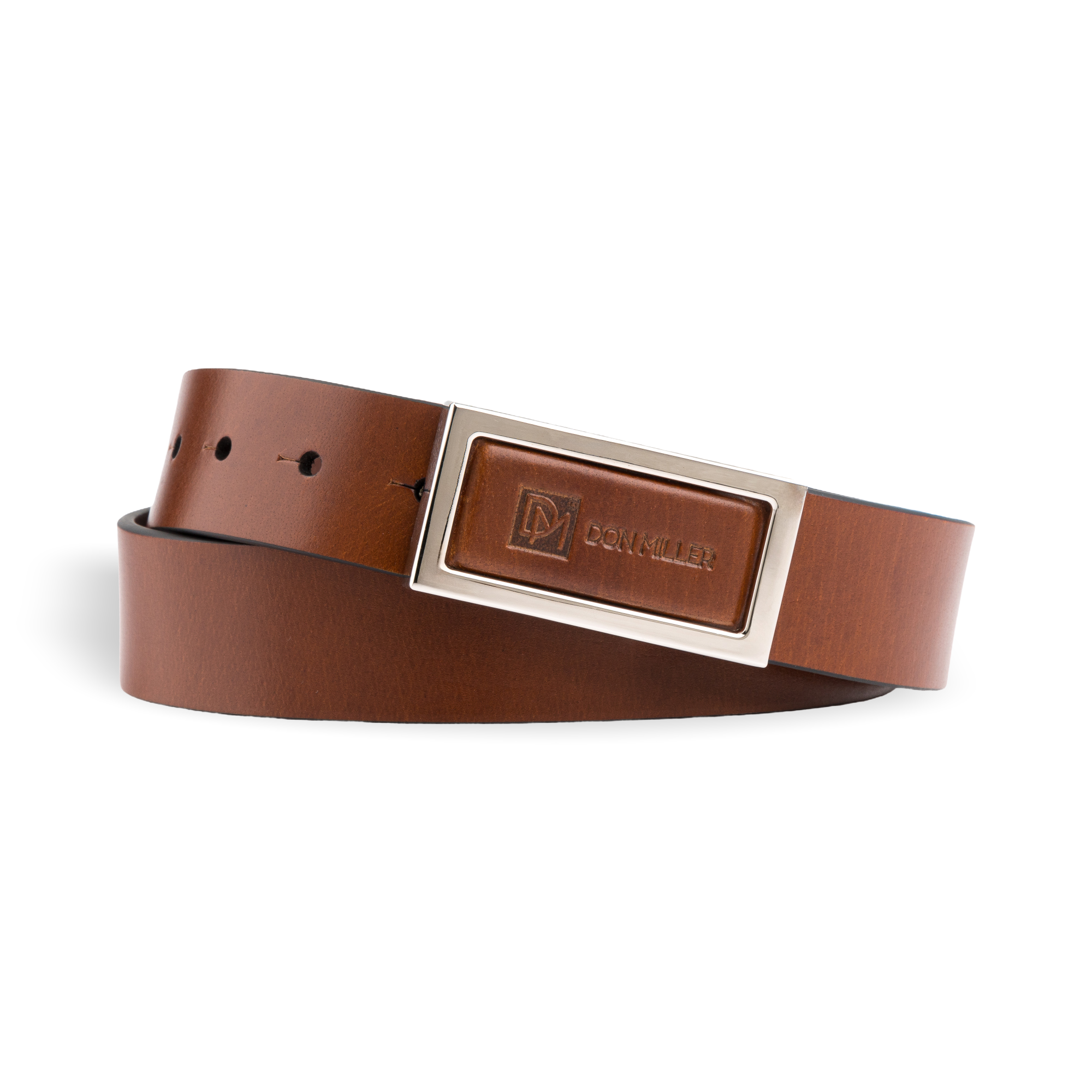 Crest Plaque Buckle Formal Leather Belt
