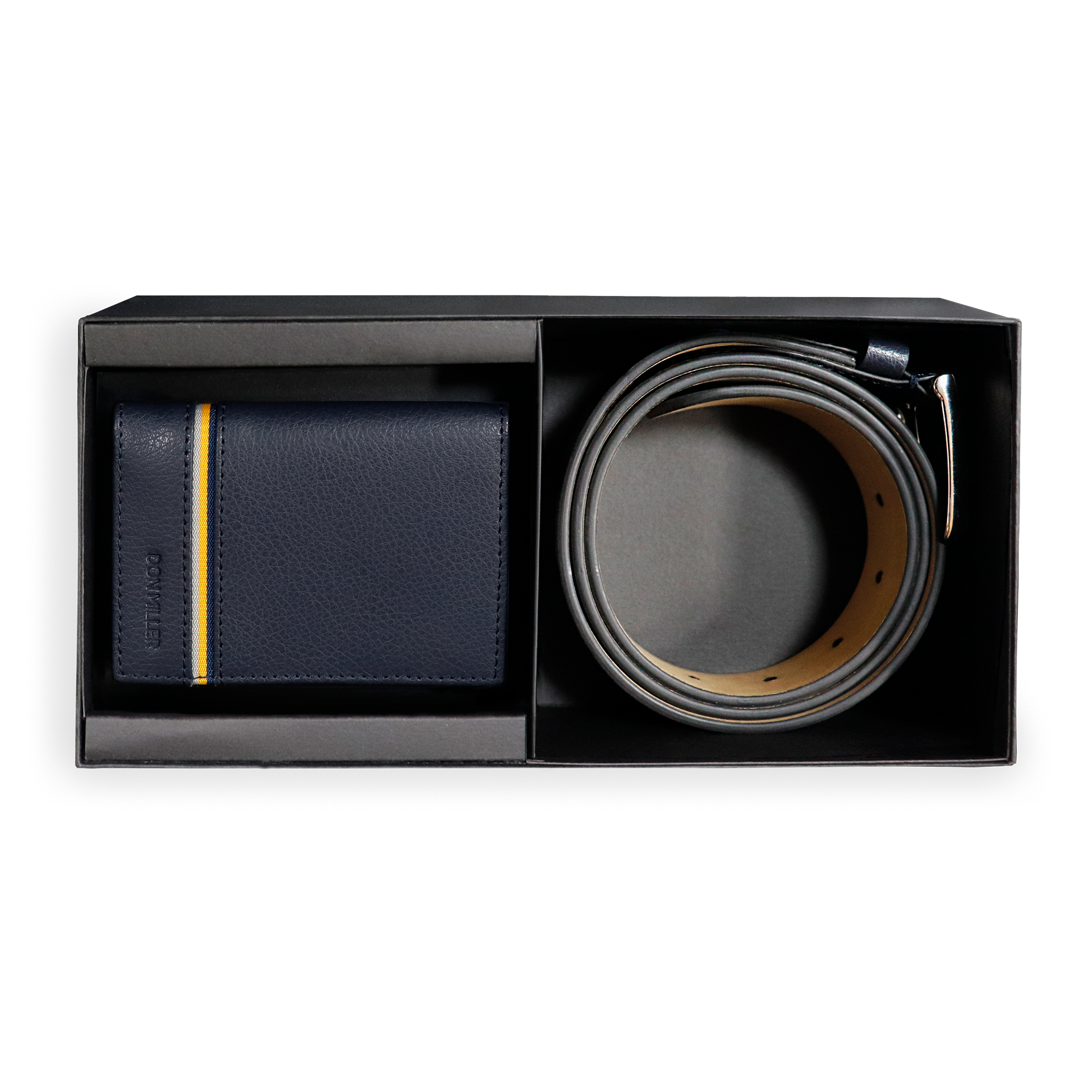 Signature Stripe Slim Card Case and Belt Gift Set
